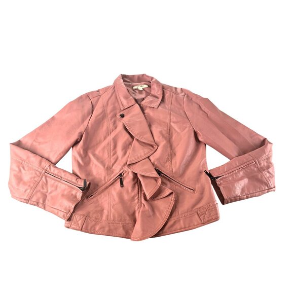 miami | Jackets & Coats | Miami Pink Faux Leather Jacket Size L | Poshmark